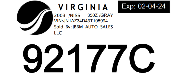 VIRGINIA – temp-tags.com